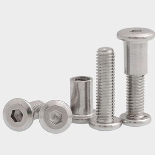 304 Stainless Steel Large Flat Head Inner Hexagon Screw Pair Knock ...
