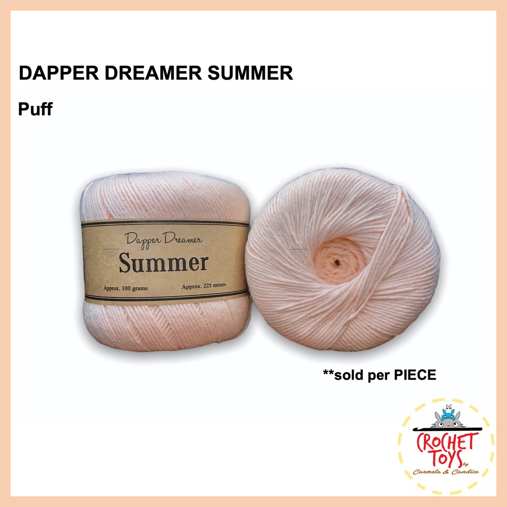 Puff Dapper Dreamer Summer Combed Cotton For Crochet or Knitting ...