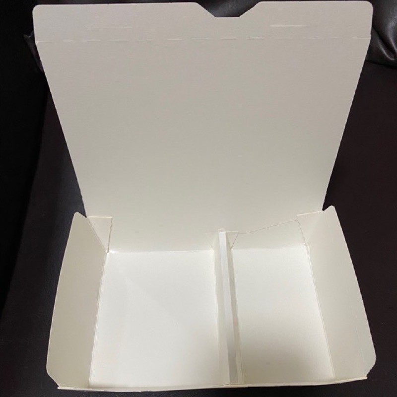 50pcs LB2 Paper Meal Bento Box 2 Division 2 Compartment Meal Box Food ...