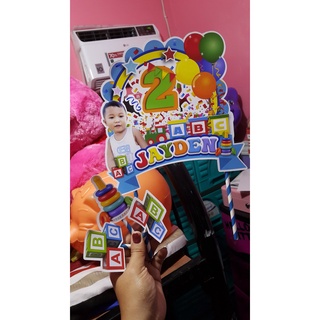 Customize Cake topper ABC Theme | Shopee Philippines