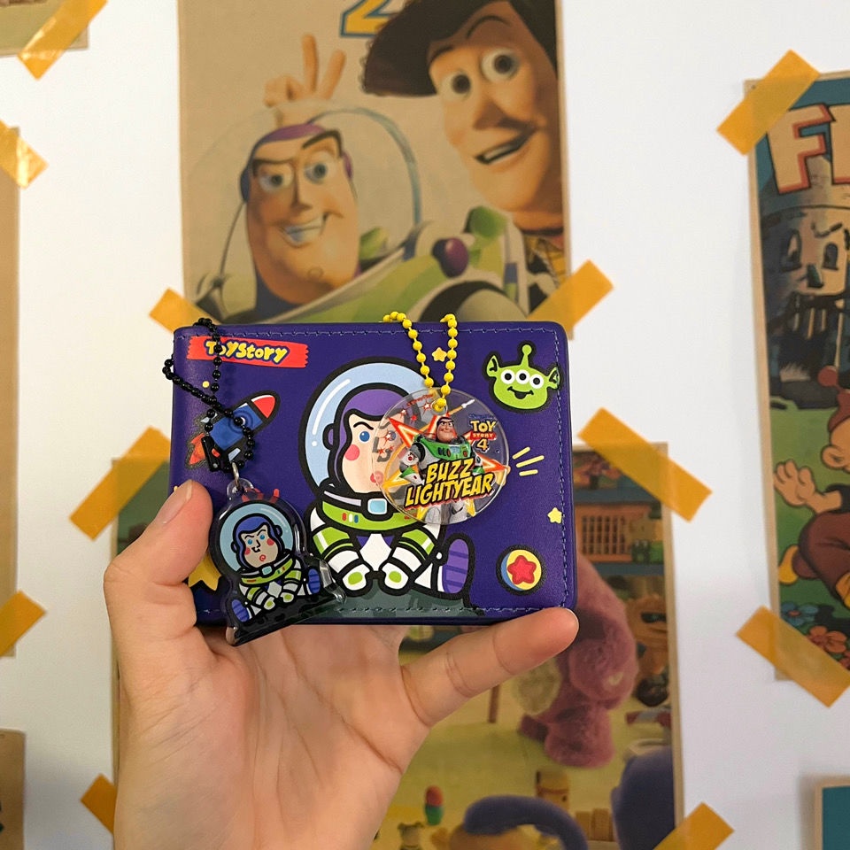 Toy Story Buzz Lightyear Wallet Document Holder Driver License Leather ...