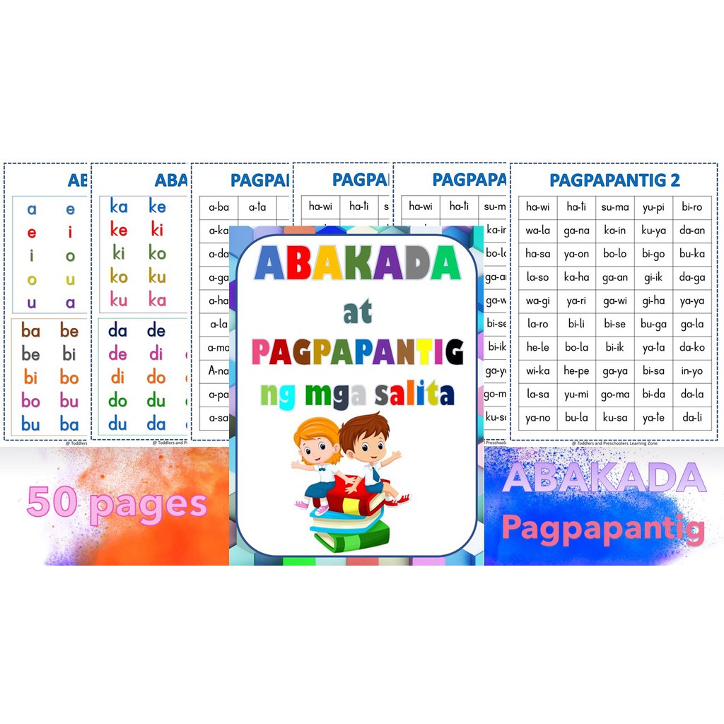 ABAKADA at Pagpapantig ng mga Salita 50 pages | PARIRALA | SALITANG MAY LARAWAN presyo ₱220
