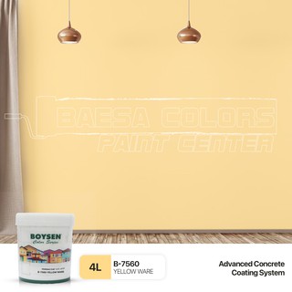 BOYSEN PERMACOAT LATEX PAINT COLOR SERIES YELLOW WARE B-7560 -4L ...