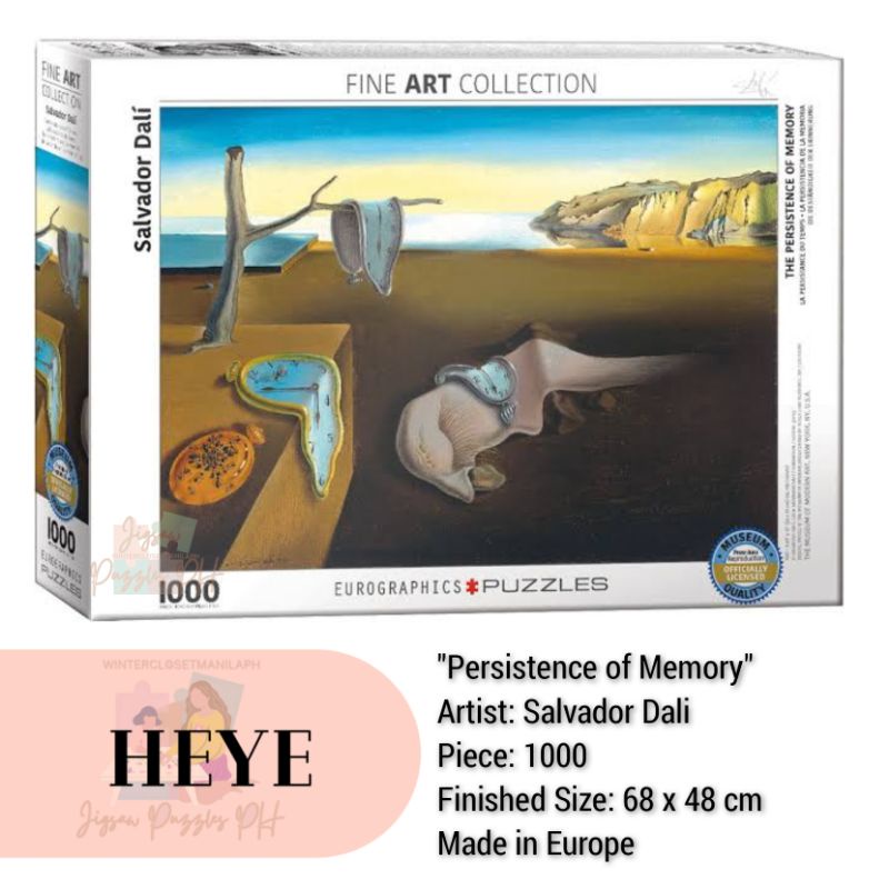 Eurographics 1000 piece Jigsaw Puzzle - Persistence of Memory by ...