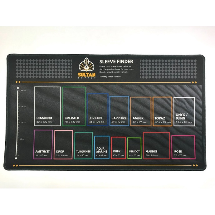 Sultan Supply | Desk Mat | Size Chart For Photocards / Card Game ...