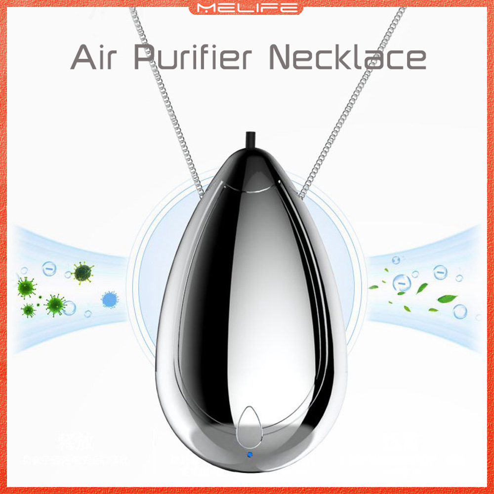 Wearable Air Purifier Necklace Portable Mini Ionizer USB Ioniser Air ...