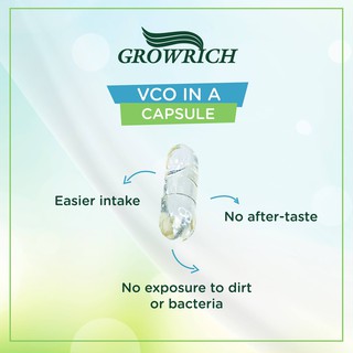 GROWRICH Vco Virgin Coconut Oil Capsule 500mg 50 & 100 Capsules ...