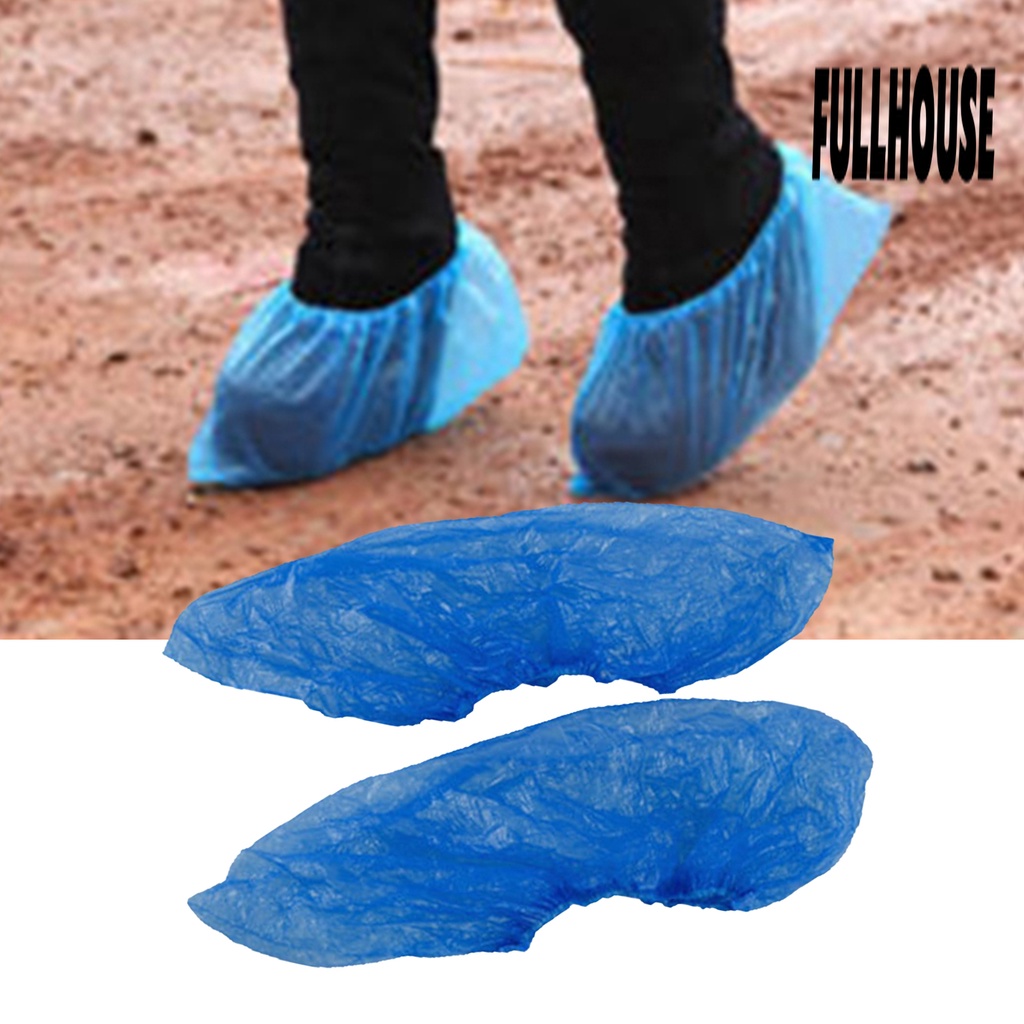 HOUSE☂100Pcs Non-Slip Plastic Disposable Shoe Covers Cleaning ...