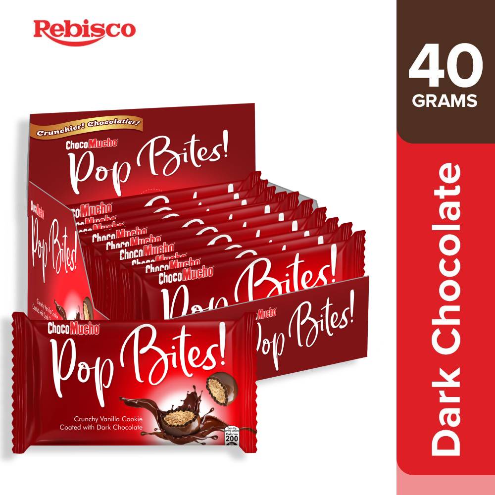 Choco Mucho Pop Bites Dark Choco 40G | Shopee Philippines
