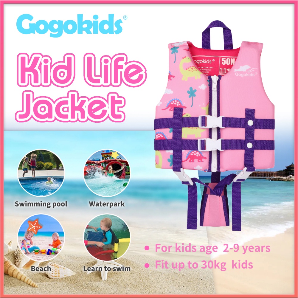Gogokids Pink Kids Swim Vest Boys Buoyancy Vest - Children Flotation ...