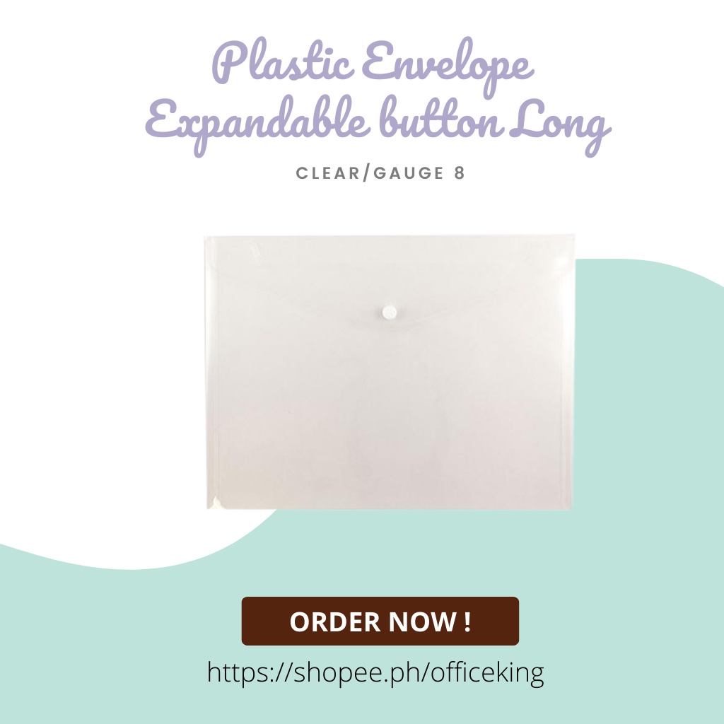 Plastic Envelope Expandable button Gauge 8 Long | Shopee Philippines
