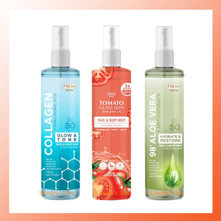 Fresh Skinlab Tomato / Collagen / Aloe Vera Face and Body Mist (150ml ...