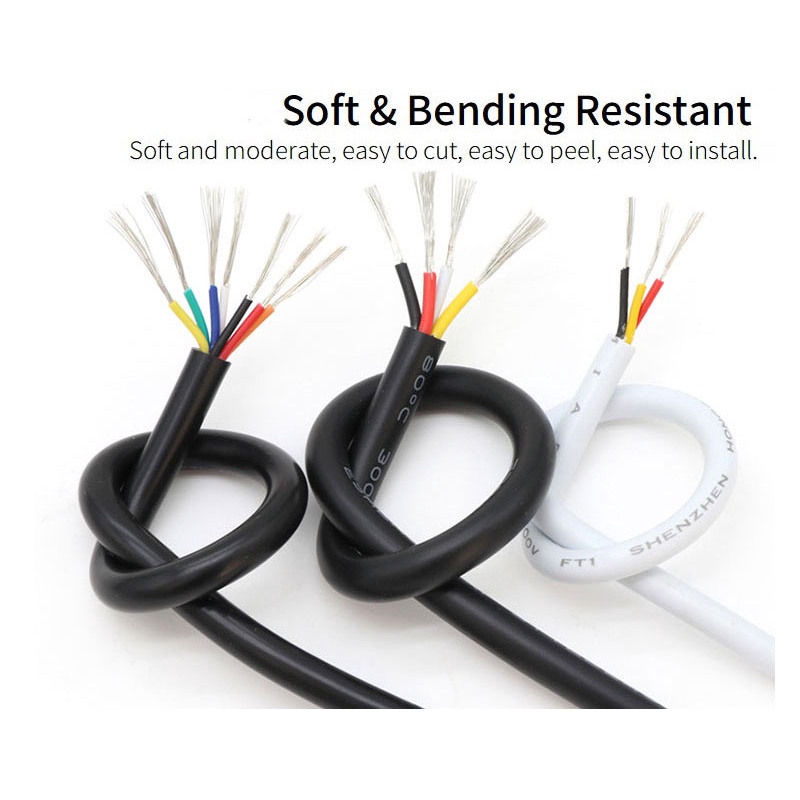 10 Meters UL2464 Sheathed Wire 28AWG Copper Signal Cable 2 3 4 5 6 7 8 9 10 Core Soft Electronic ...