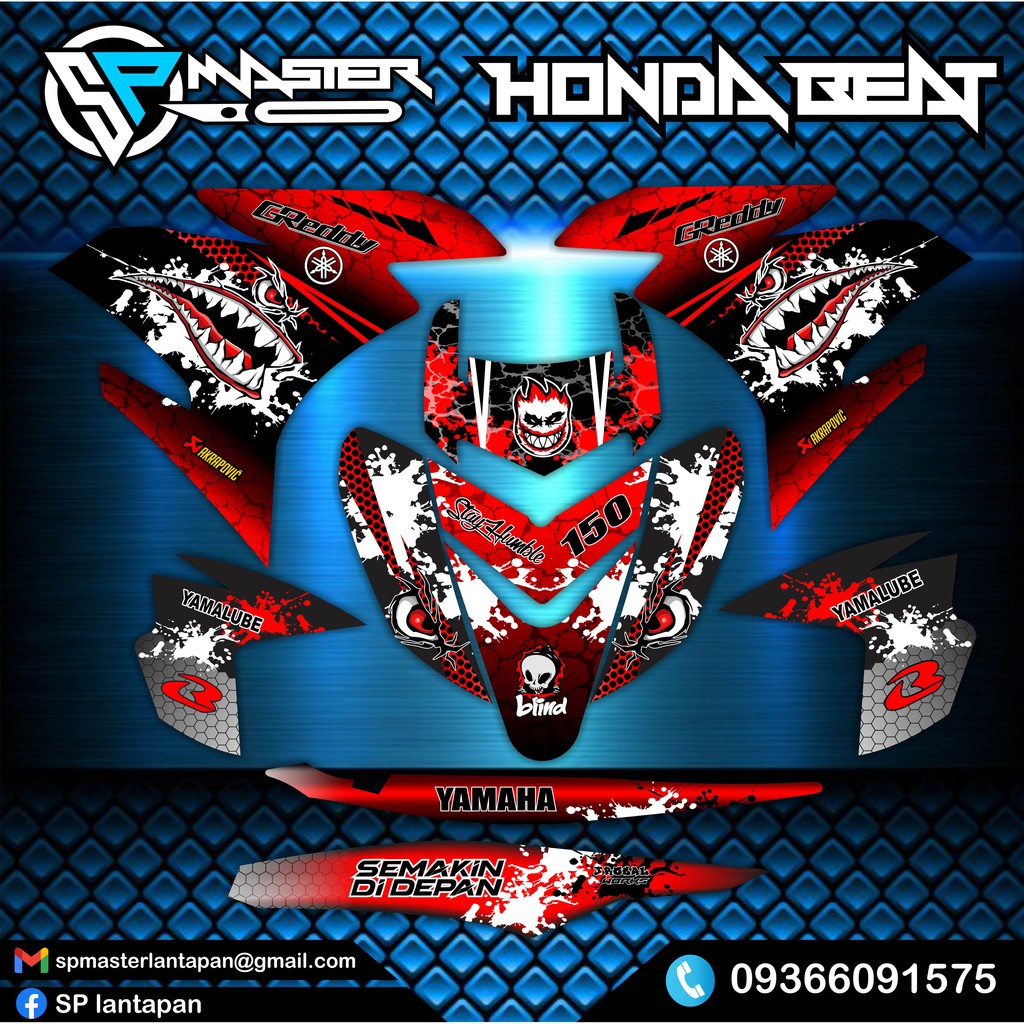 HONDA BEAT CUSTOMIZED MOTORCYCLE DECALS | Shopee Philippines