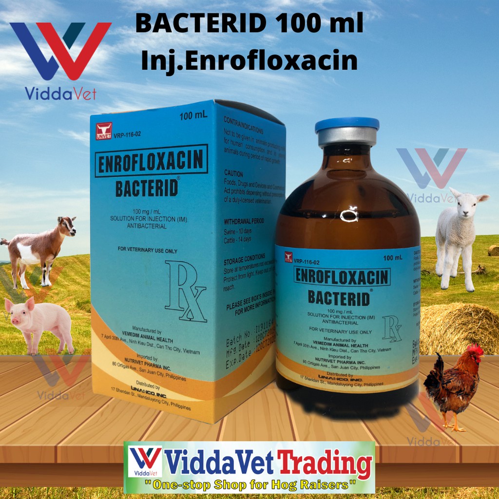 Univet Bacterid for animals livestock pig cattle sheep goat 100ml ...