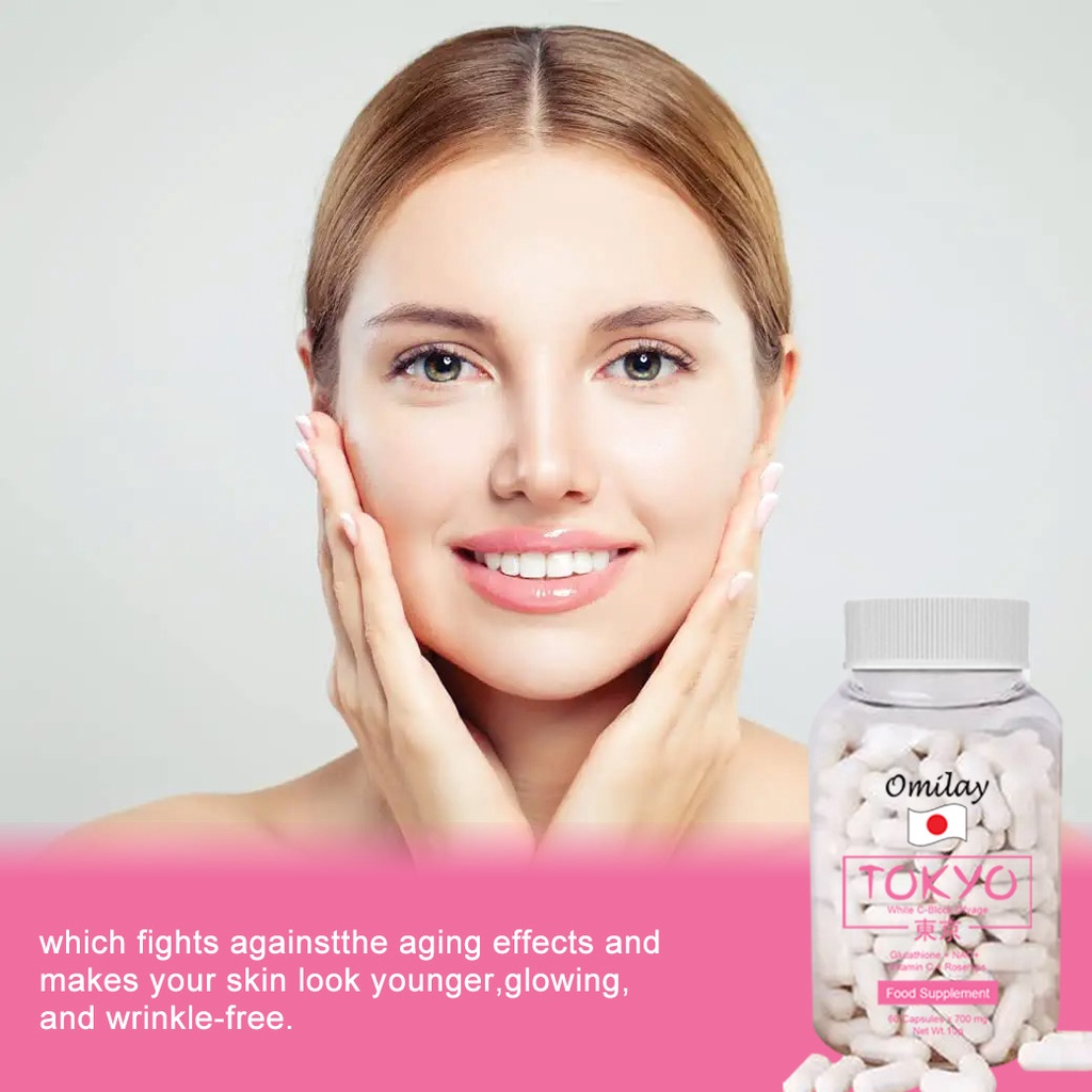 Omilay Tokyo Vitamin C Glutathione Capsules Skin Whitening Sleep Aid ...