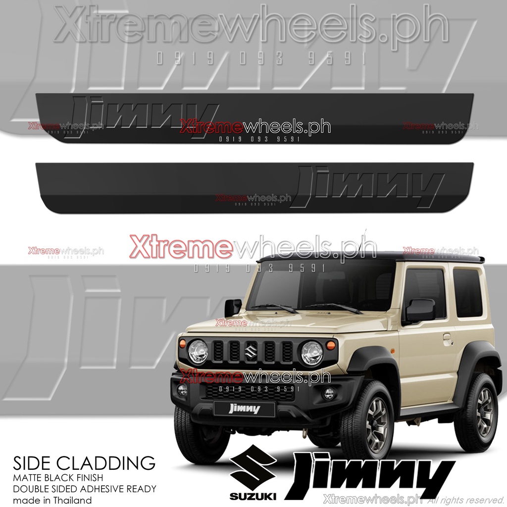 JIMNY 2019-2022 Side Moulding / cladding Matte Black ( Jimny ...