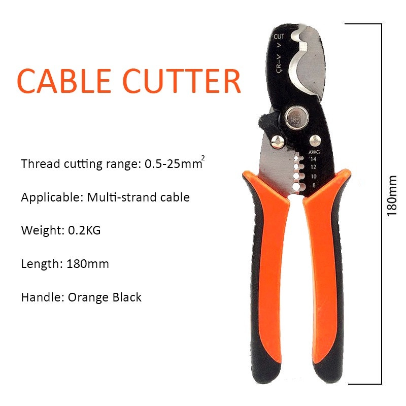 CRV Wire Strippers Cable Cutter 7"/Wire Strippers Wire Strippers Cable ...