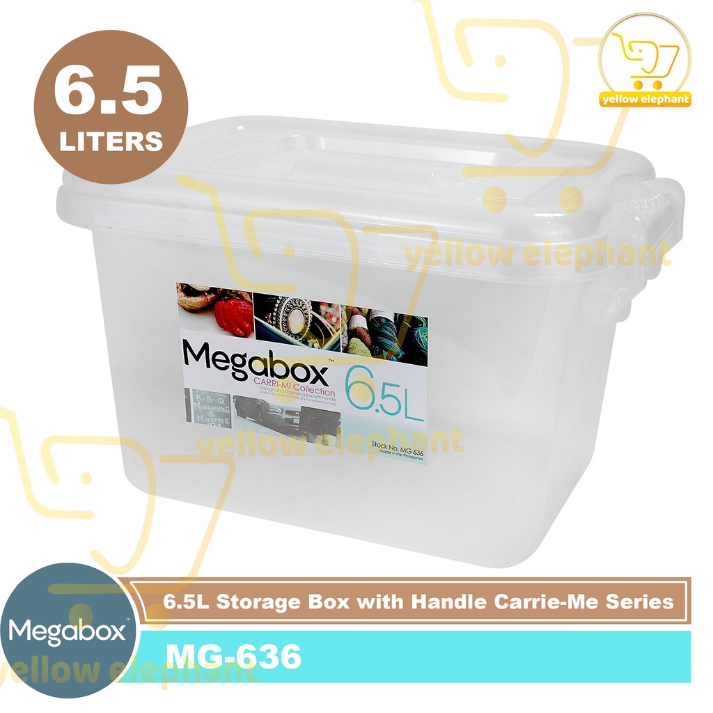 Megabox Storage Box with Handle Carrie-Me Series 6.5 LITERS | Shopee Philippines