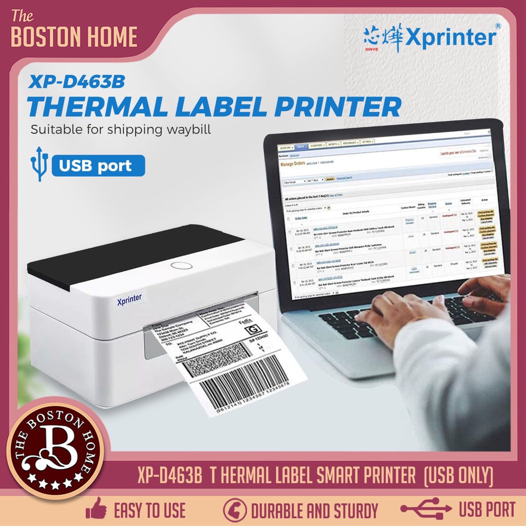 Xprinter XP-D463B Thermal Label Printer (USB ONLY) | Shopee Philippines