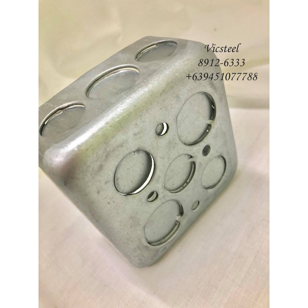 Square Box with Cover Metal #16 4x4 Deep Type | Shopee Philippines