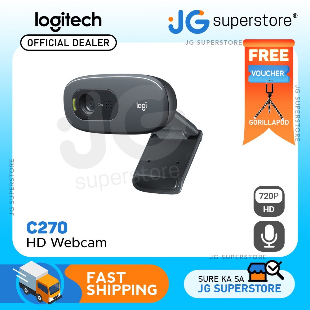 Logitech C270 Pro HD Webcam with Microphone, 720P 30 FPS Video Calling ...