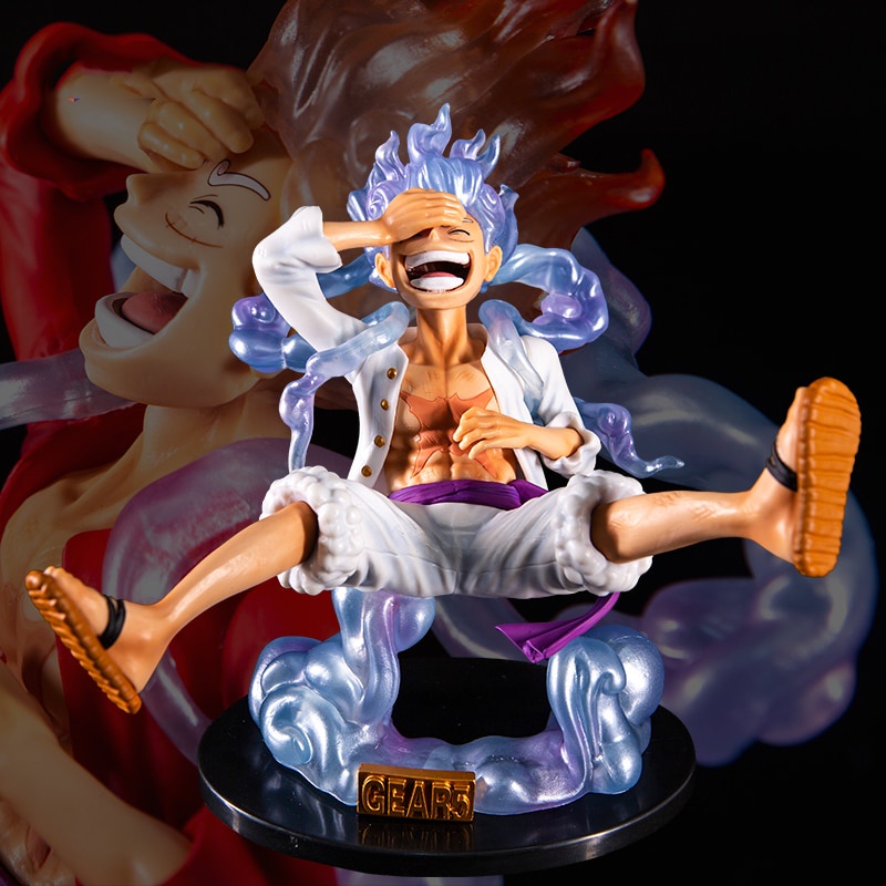 17cm Anime One Piece Figure Luffy Gear 5 Action Figure Sun God Luffy ...