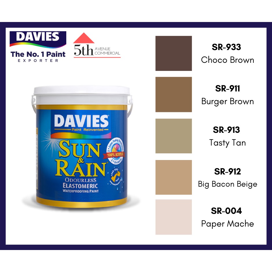 DAVIES Sun & Rain WHITE / GRAY / BLACK / BROWN 1 Liter | Shopee Philippines