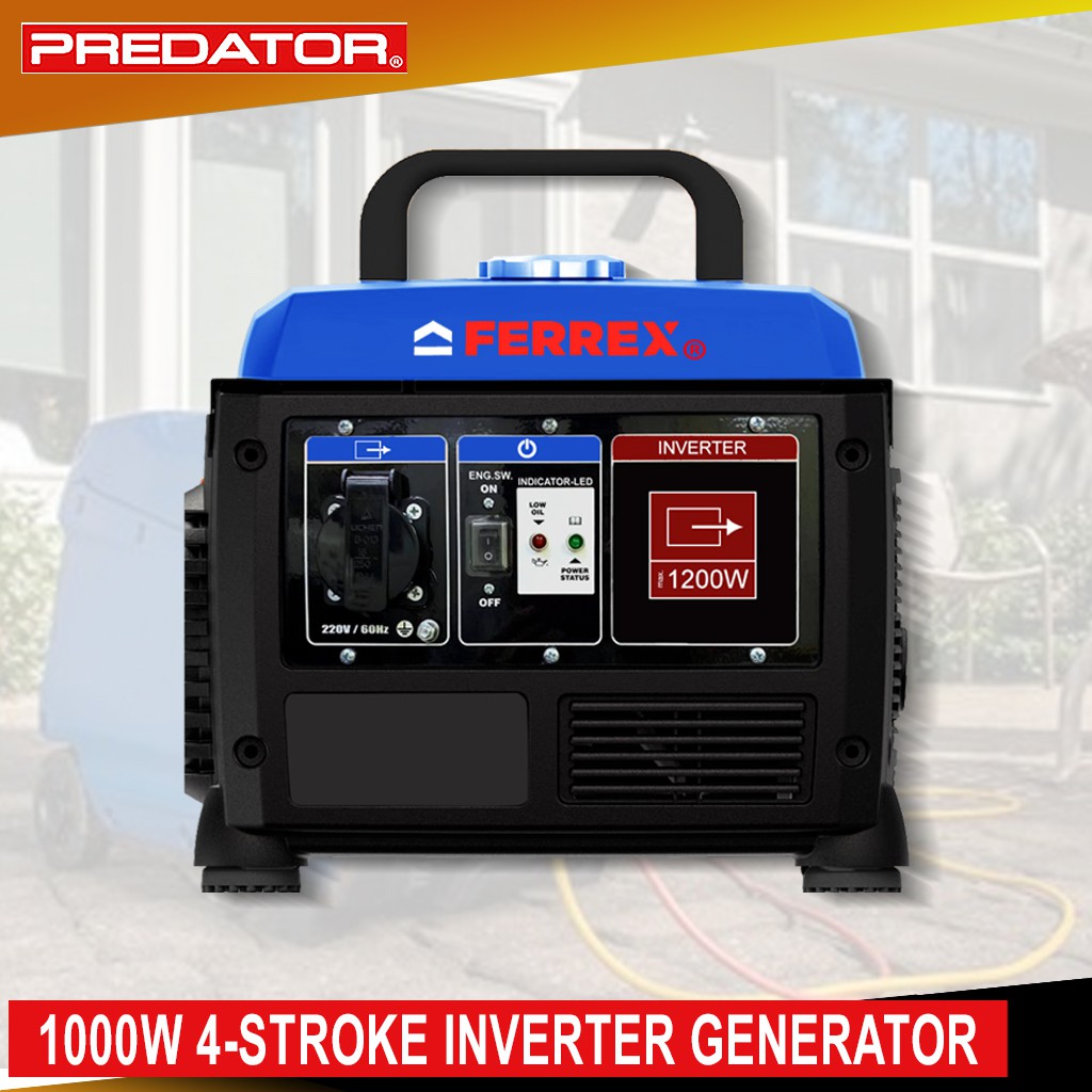 4-stroke ferrex portable inverter generator 1200 max output | Shopee ...