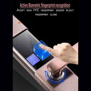Security Fingerprint Door Lock Digital Code +Touch Password+Keypad+Card ...