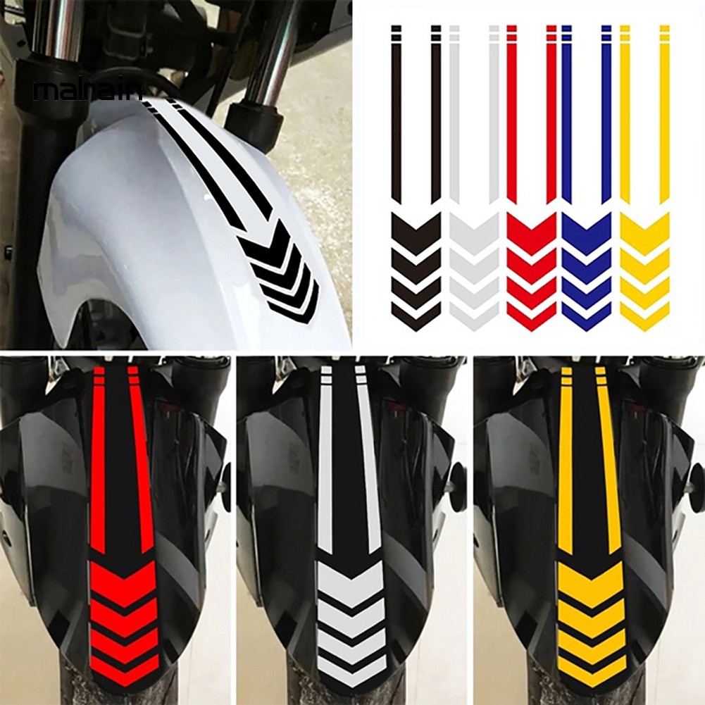 Mal Fashion Motorcycle Motorbike Fender Reflective Warning Sticker ...