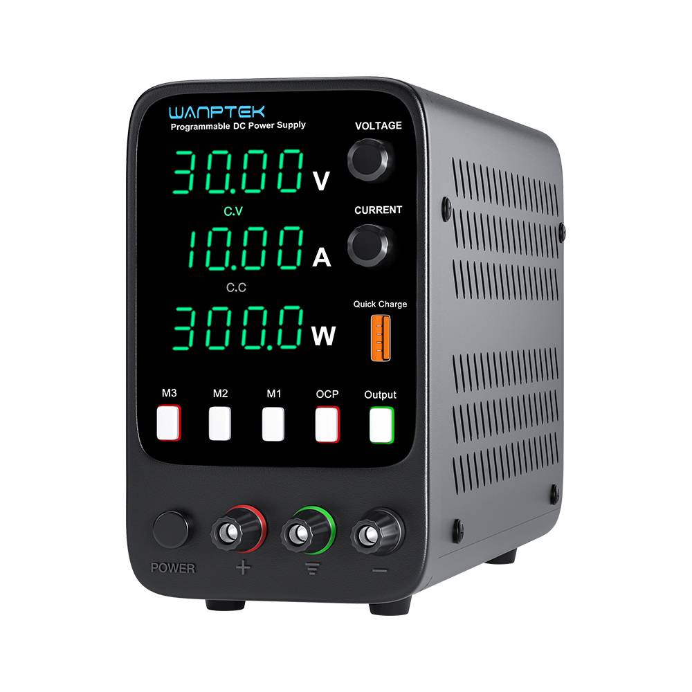 Wanptek Adjustable DC Power Supply 30V 10A Lab Programmable Memory Function Bench Power Source ...