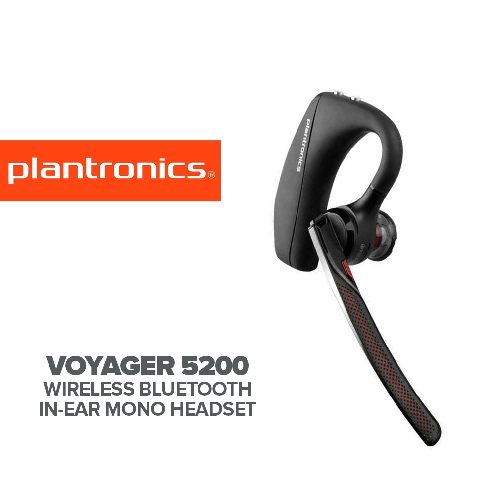 Plantronics Voyager 5200 Wireless Bluetooth In-Ear Mono Headset (Black ...
