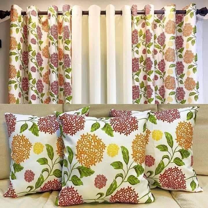 FLOWER DESIGNS RING CURTAIN (60X78 INCHES) | Shopee Philippines