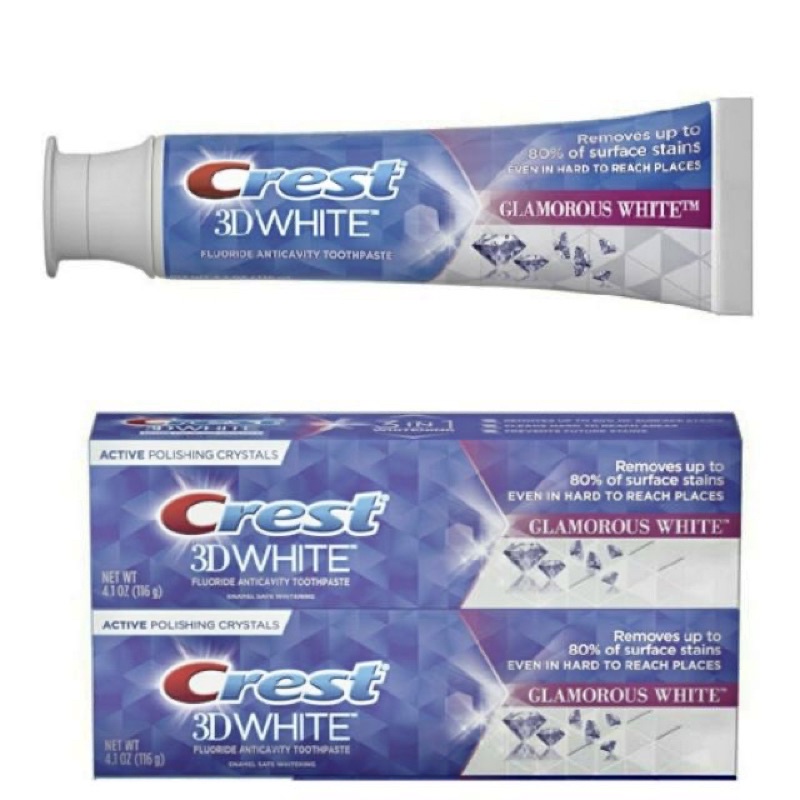 CREST 3D WHITE Luxe Glamorous White Toothpaste, Teeth Whitening 116g ...