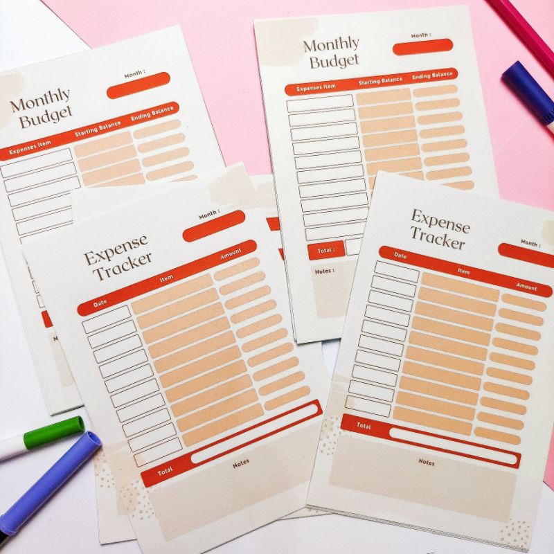 Monthly Budget and Expense Tracker memo pad planner notepad sheets ...