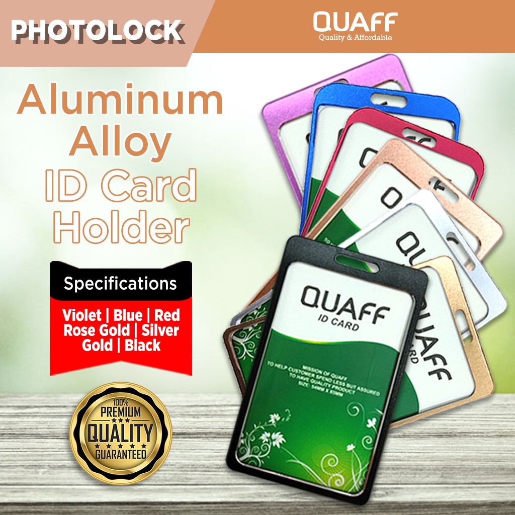 (5pcs) Aluminum ID Holder Vertical Aluminum Alloy ID Card Case || Id ...