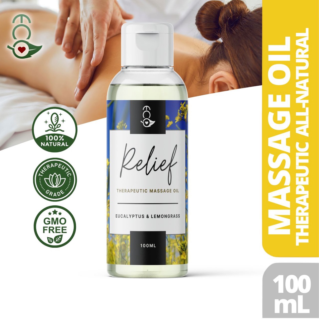 Eco Premium Relief Therapeutic Body Massage Oil - with Best Essential ...