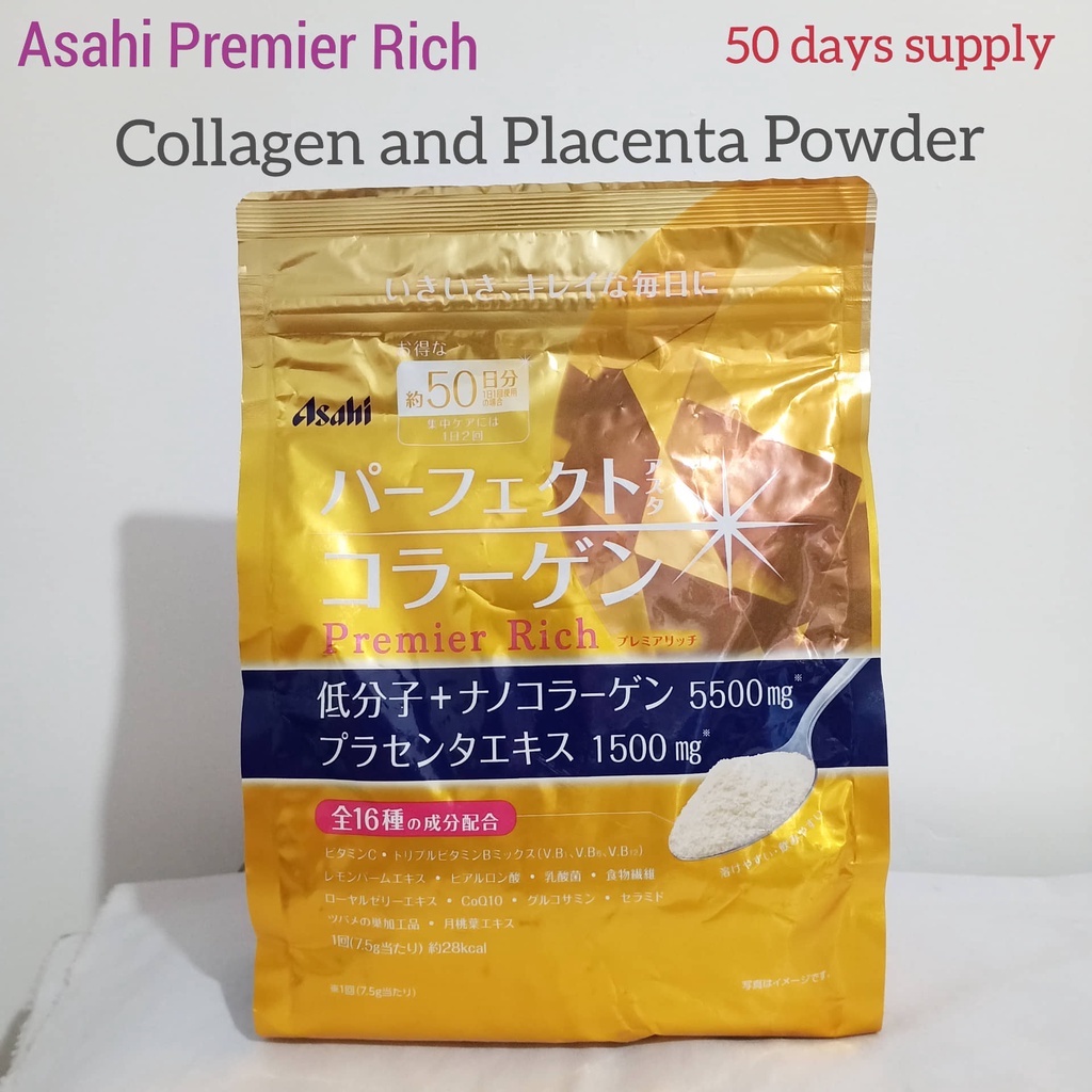 Asahi Premier Rich Collagen and Placenta Powder 50-days | Shopee ...