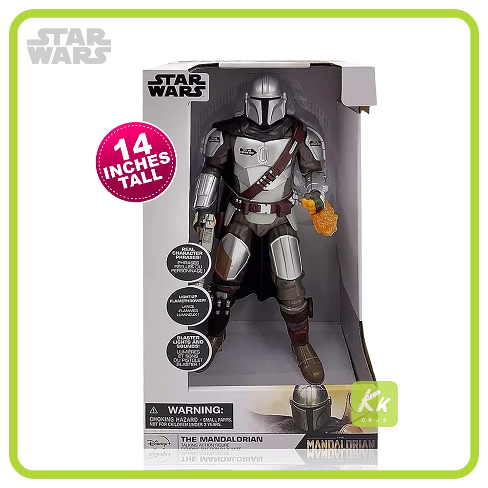 Star Wars Talking Action Figure The Mandalorian with Light and Sound FX ...