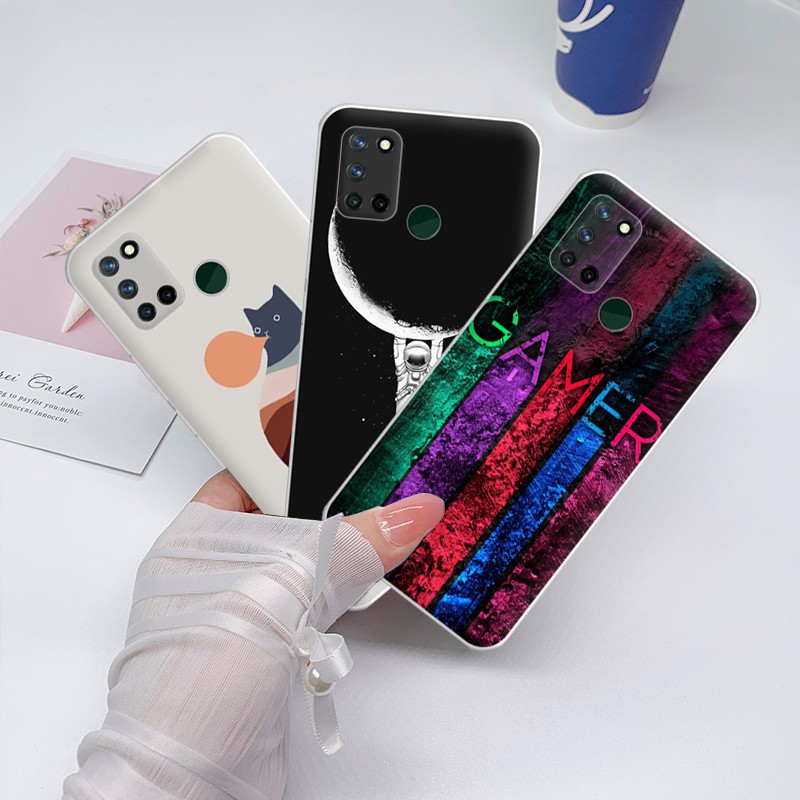 For Realme 7i C17 Creative pattern Shockproof Silicone Full Cover ...