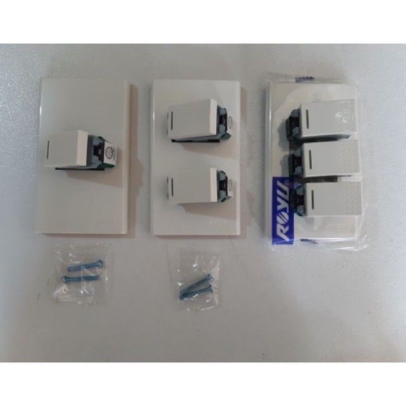 royu wide series switches set: 1gang, 2gang, 3gang available! | Shopee ...