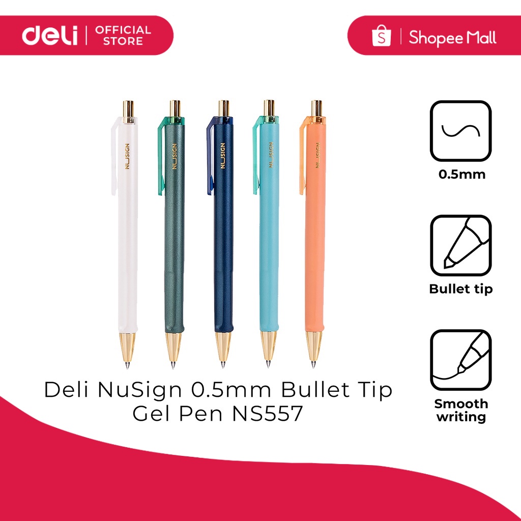 Deli NS557 NuSign 0.5mm Bullet Tip Gel Pen 1PC [79NS557] | Shopee ...