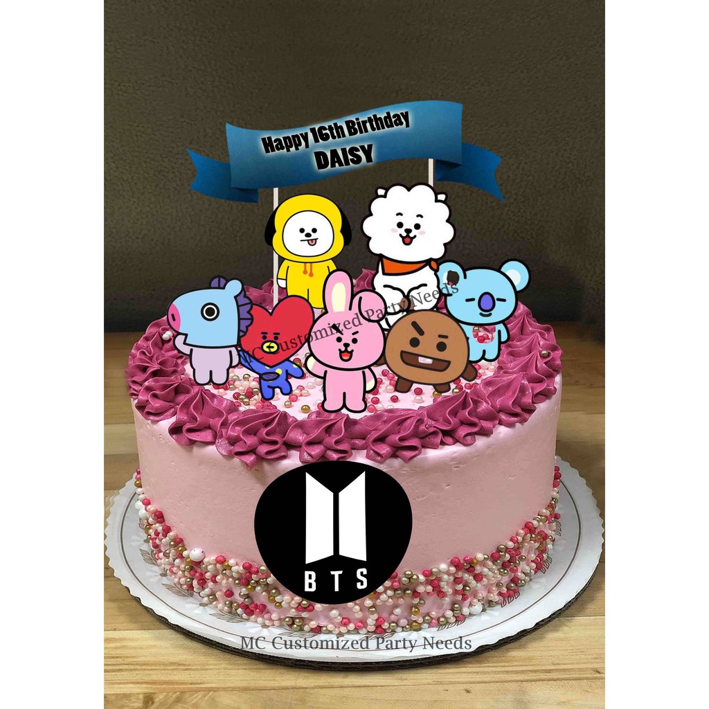 BTS (bt21) CAKE TOPPER (D2) | Shopee Philippines