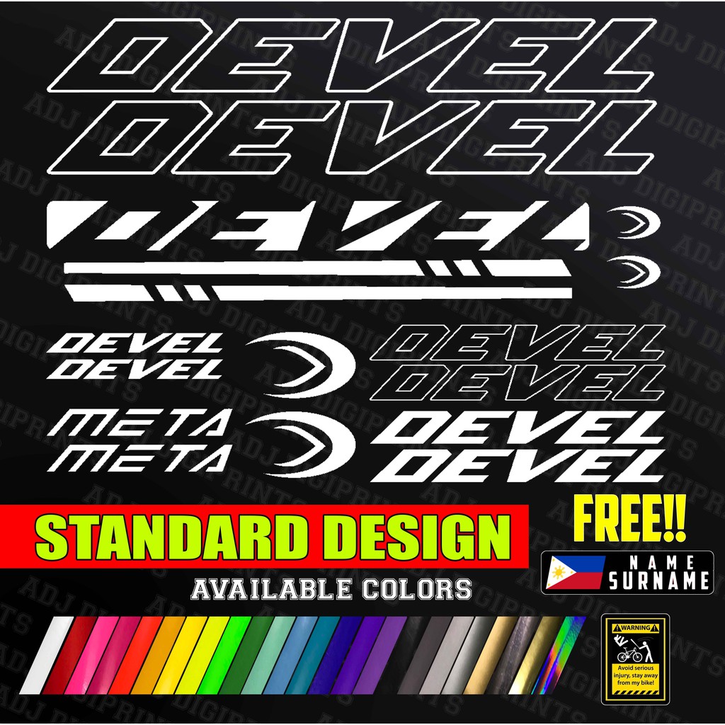 DEVEL META 2 FRAME Decals MTB Stickers More Color | Shopee Philippines