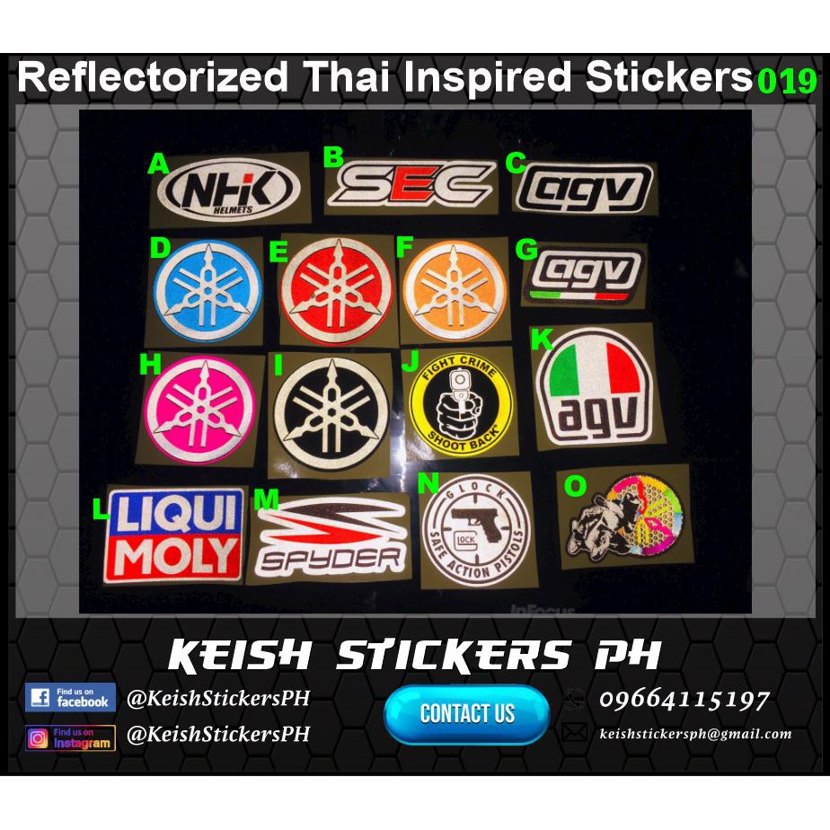 Thai Inspired Reflectorized Stickers 019 | Shopee Philippines