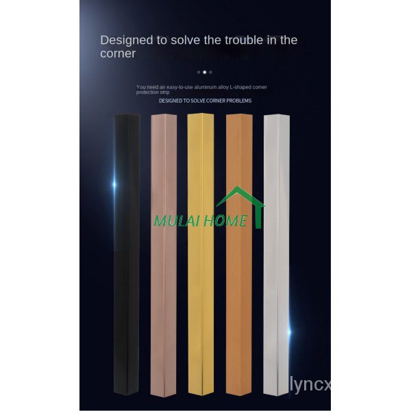 Aluminum Alloy Corner Foam Rubber Tile Edge Closing Yarn Corner Bumper ...
