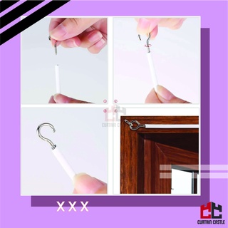 Dawai/ Spring Langsir Putih Percuma Skru (White Curtain Wire/ Spring ...