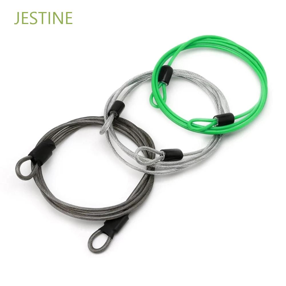 JESTINE Strong Steel Cable Bicycle Wire Rope Bicycle Lock Chain Outdoor ...