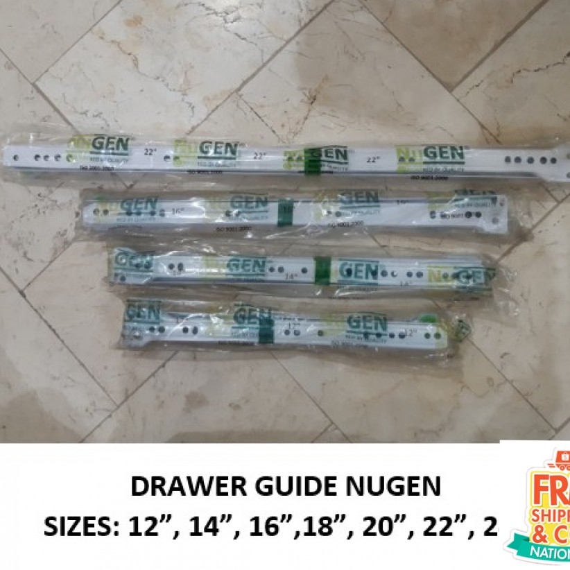 Drawer Guide (per pair) Drawer Slide Roller Glide Nugen Drawer Guide 12 ...